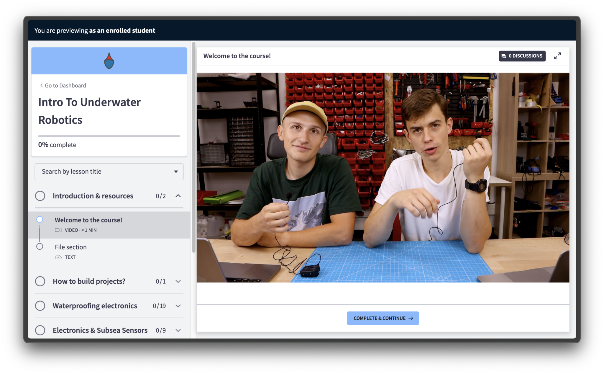 Intro To Underwater Robotics - CPSdrone