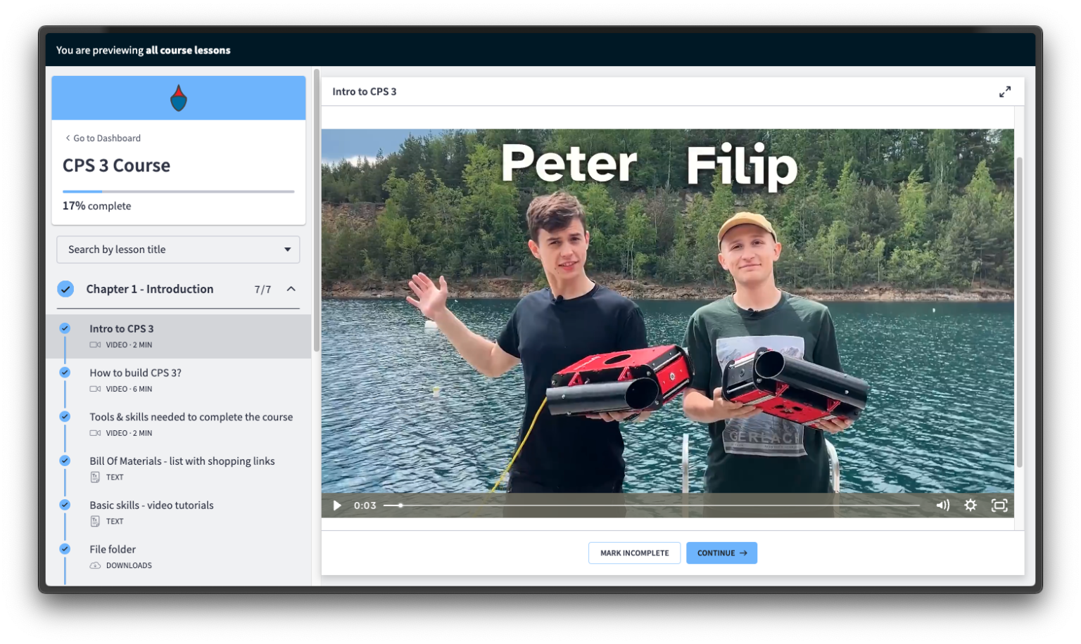 CPS 3 Course - CPSdrone