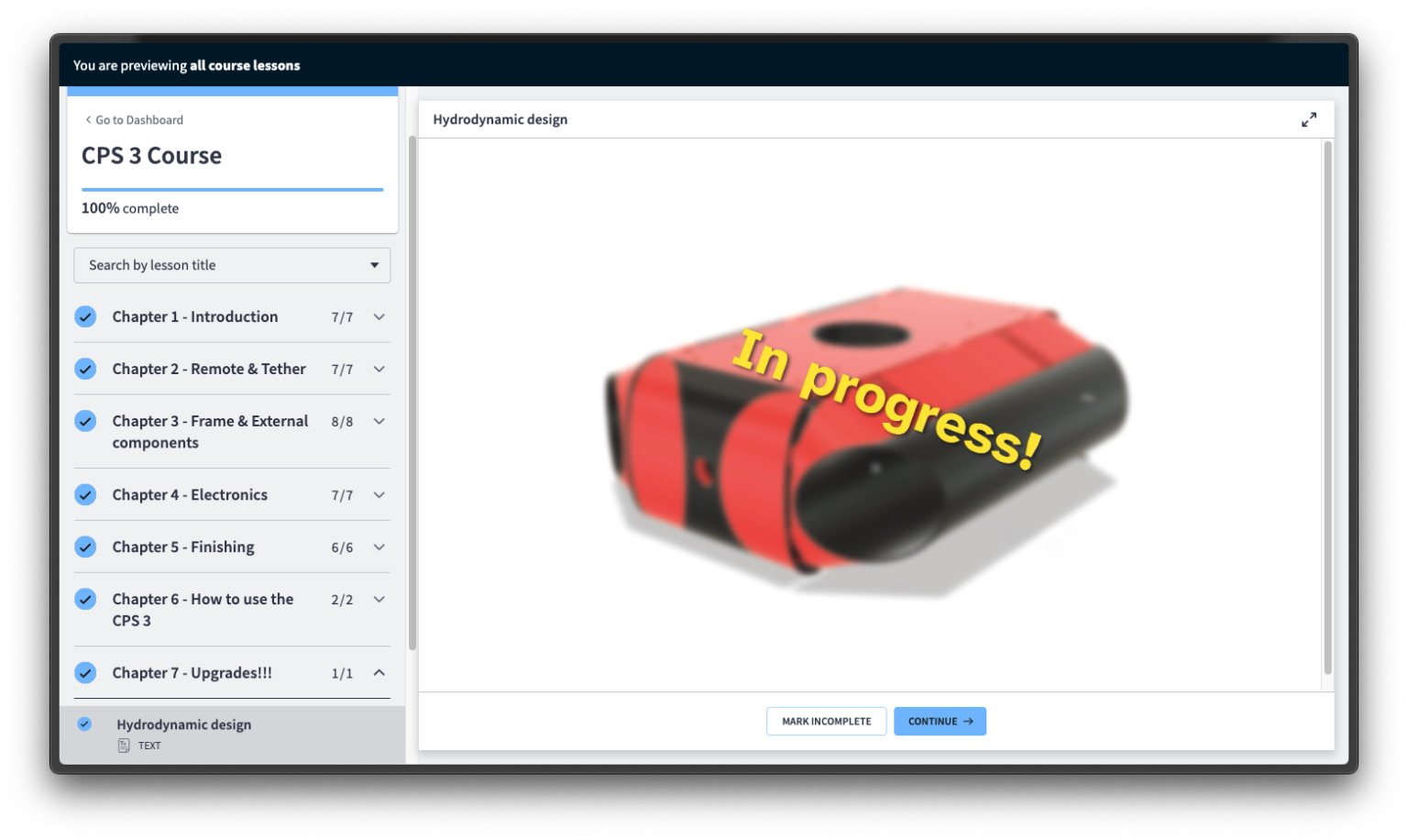 CPS 3 Course - CPSdrone